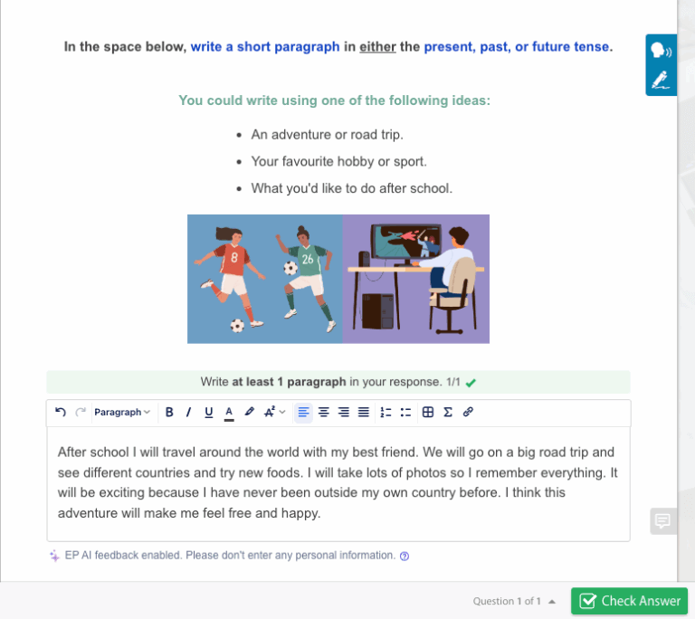 AI Feedback for Students | Education Perfect